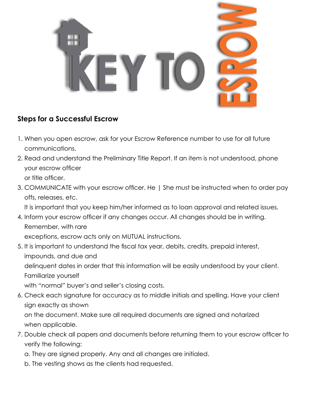 Key to Escrow – JTE Escrow