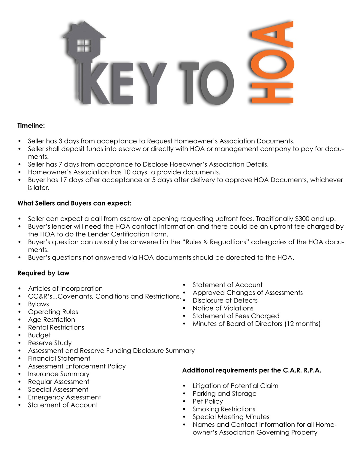 Key to HOA – JTE Escrow